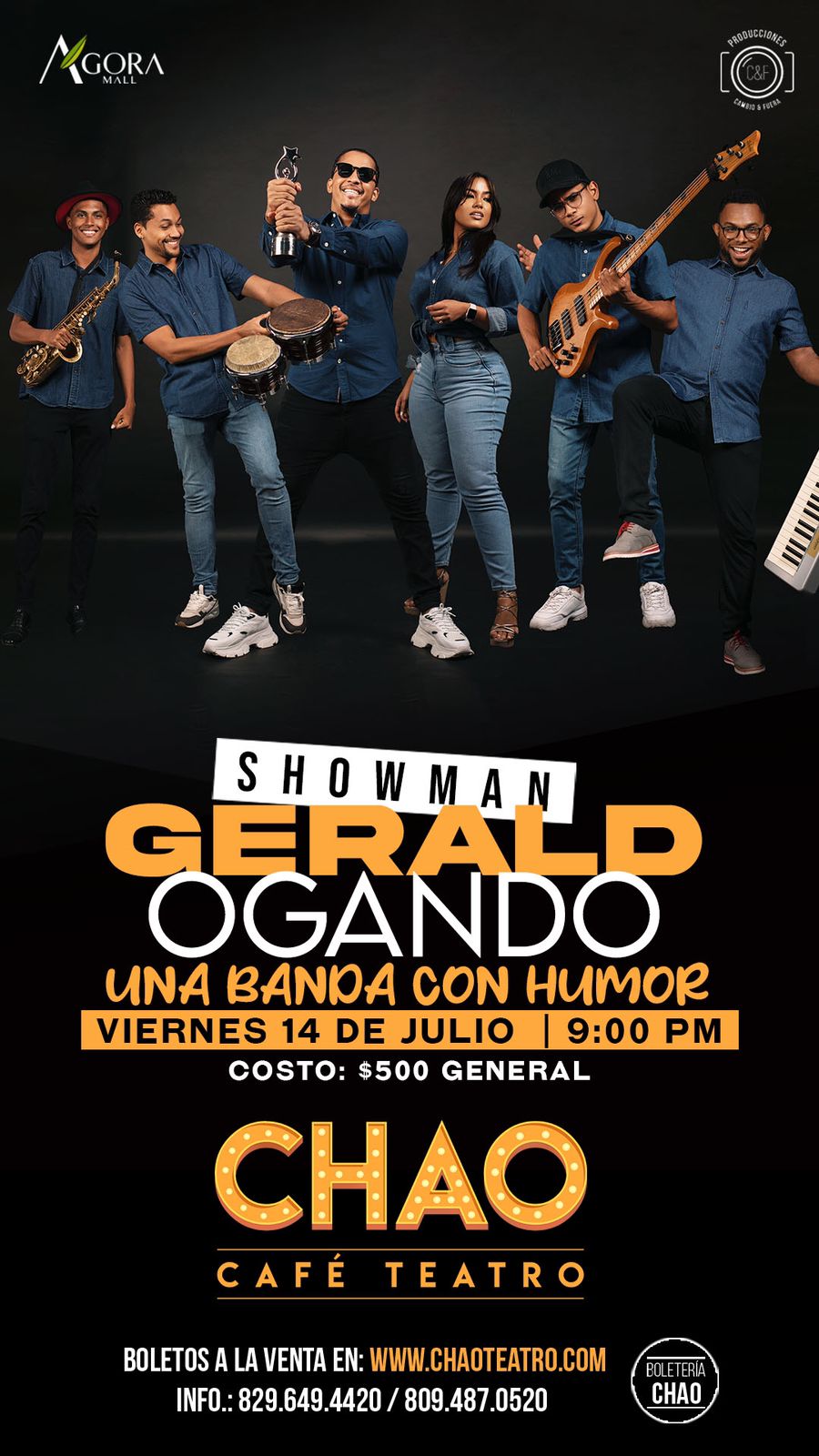 Gerald Ogando trae su primer show de humor con música y banda en vivo ...